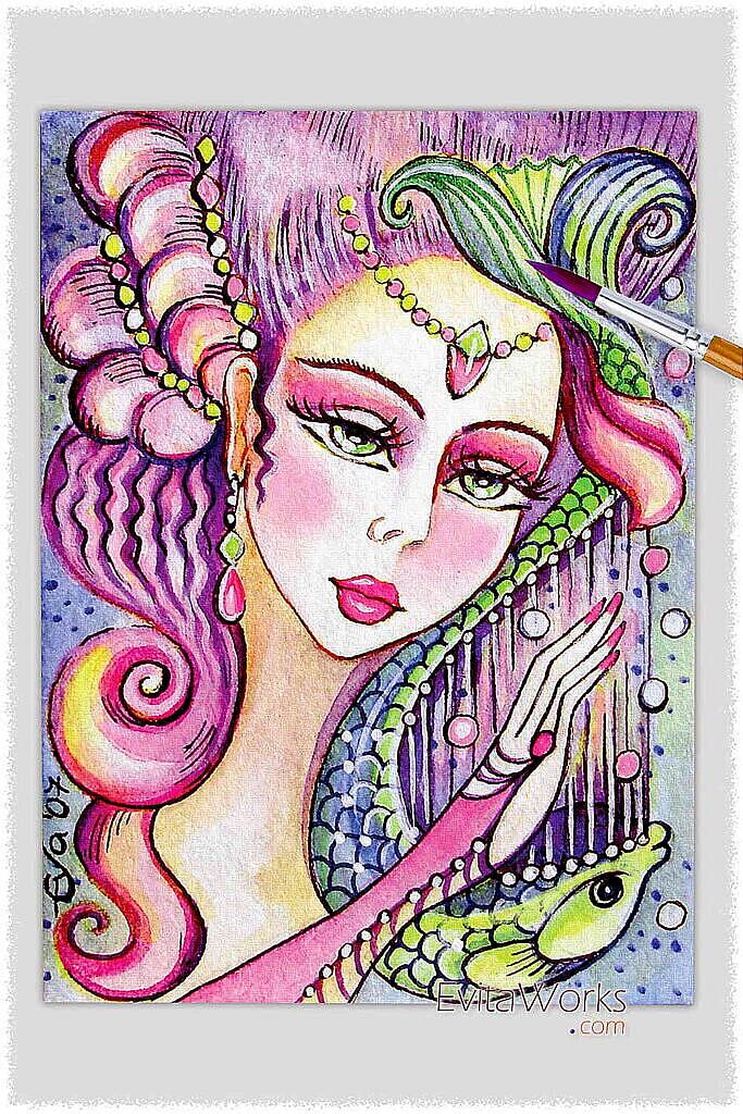 Mermaid 53, beautiful female creature ‹ EvitaWorks