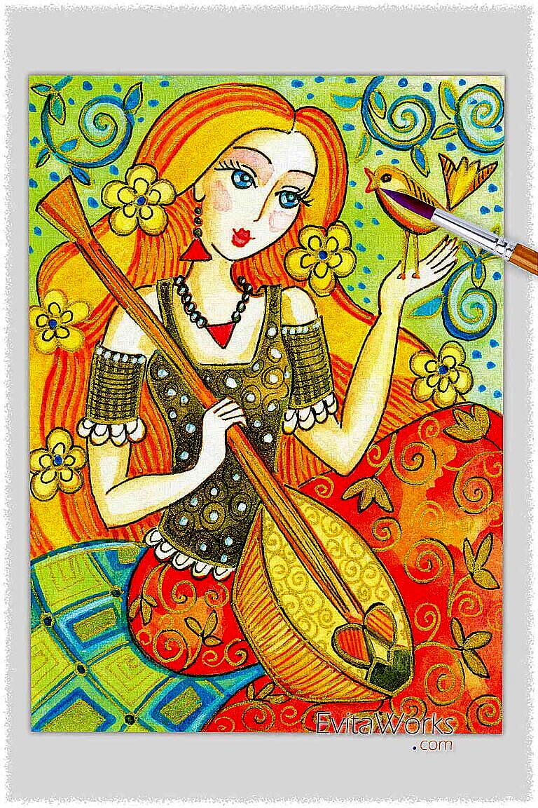 Music Folk painting 07 ‹ EvitaWorks