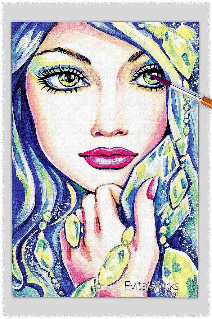 Exotic Visage 31, beautiful mythical face ‹ EvitaWorks